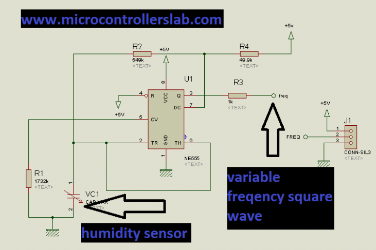 Digital humidity sensor with lcd display using microcontroller