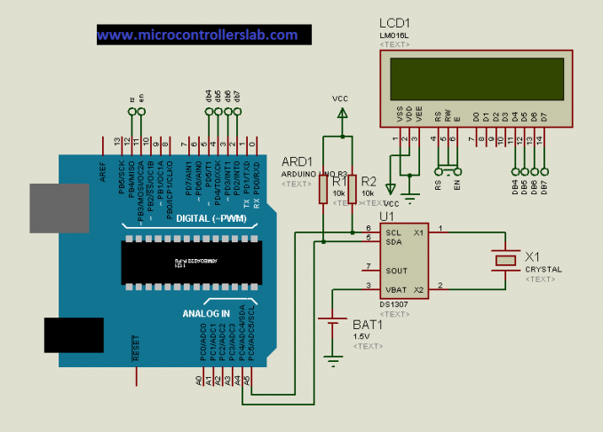 Interface DS1307 RTC Module with Arduino - Display Date/Time on OLED