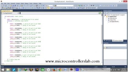 LED Blinking Using ATmega32 AVR Microcontroller