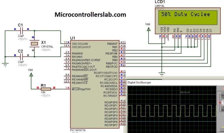 Pwm Using Pic Microcontroller Example In Mplab Xc8 And Mikroc 