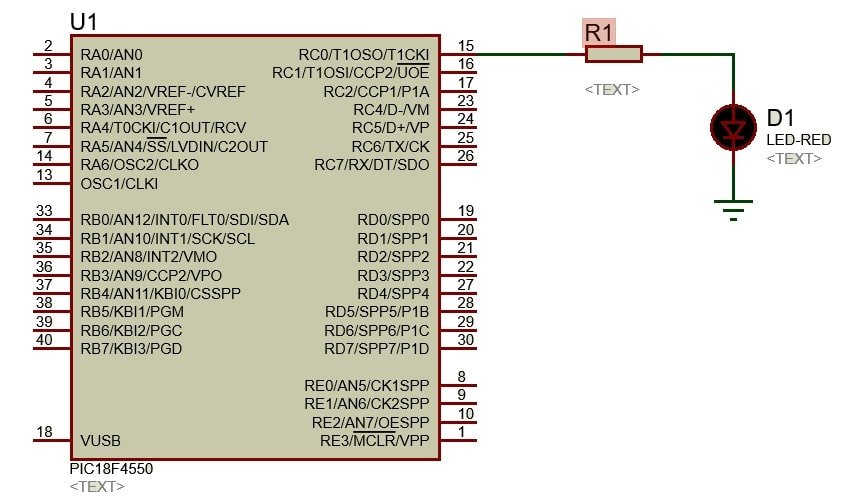 Led Blinking Using Pic Microcontroller Mplab Xc8 And Mikroc Codes