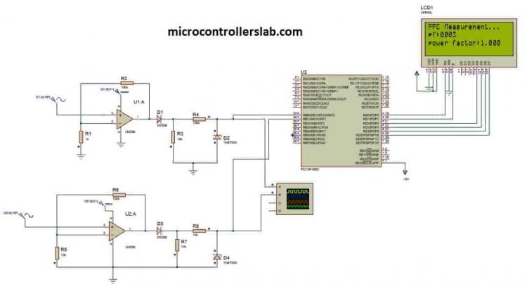power factor measurement using microcontroller
