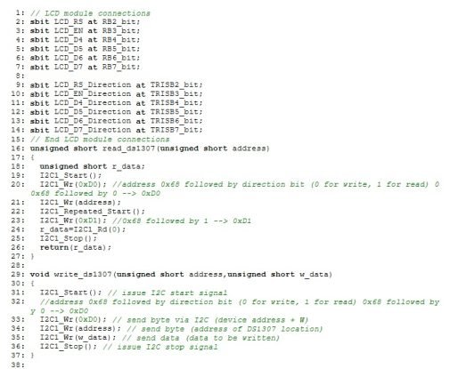 digital clock ds1307 circuit & project using pic microcontroller