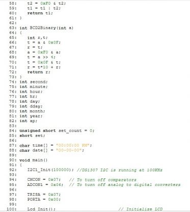 digital clock ds1307 circuit & project using pic microcontroller