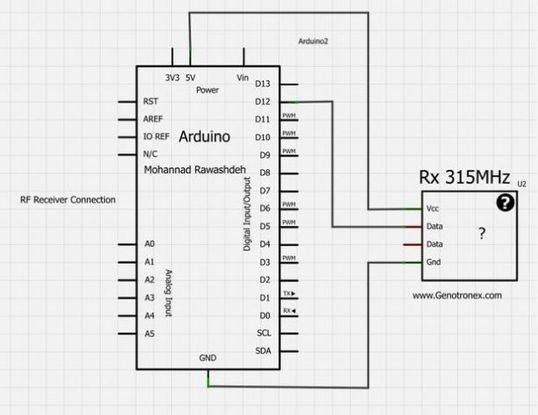 RF Transmitter and Receiver Module Interfacing with Arduino