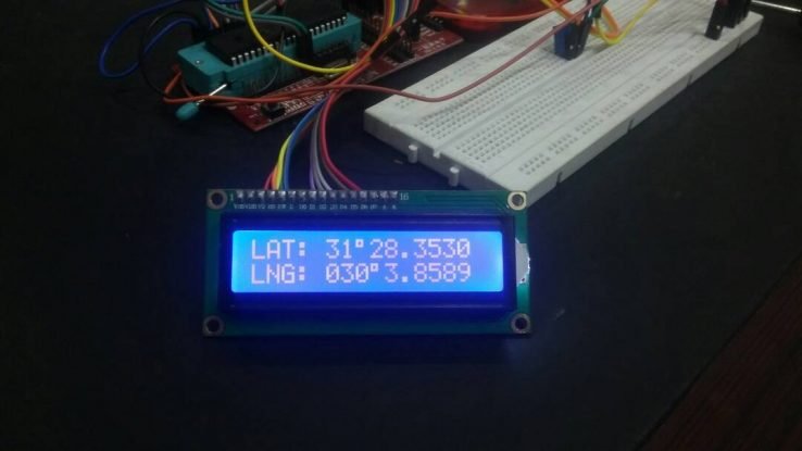 Display GPS Co-ordinates on LCD using pic microcontroller