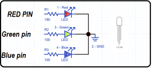 RGB LED interfacing with pic microcontroller - Multi color LED