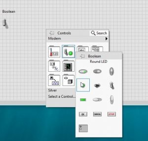 Labview LED control example with switch:tutorial 24