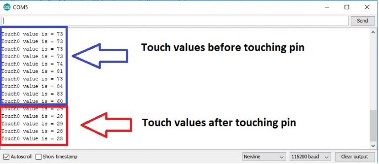 ESP32 touch sensor – How to use touch pins as a button