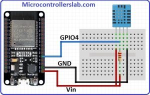 ESP32 DHT11/DHT22 Web Server using Arduino IDE