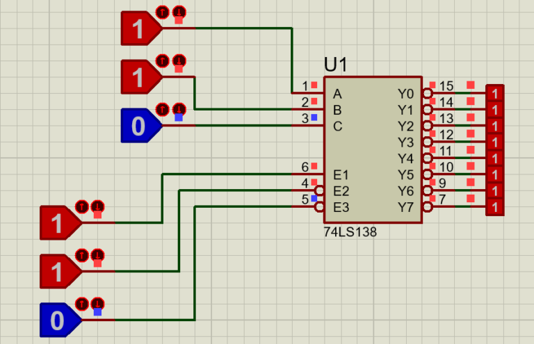 74LS138 pinout, features, example, datasheet and applications