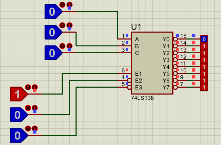 74LS138 pinout, features, example, datasheet and applications