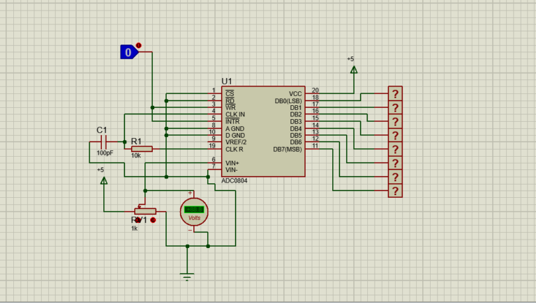 ADC0804 ADC Introduction, Pinout, Features, and Example Circuits