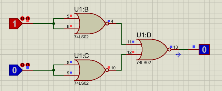 74LS02 NOR Gate IC, pinout, features, example and datasheet