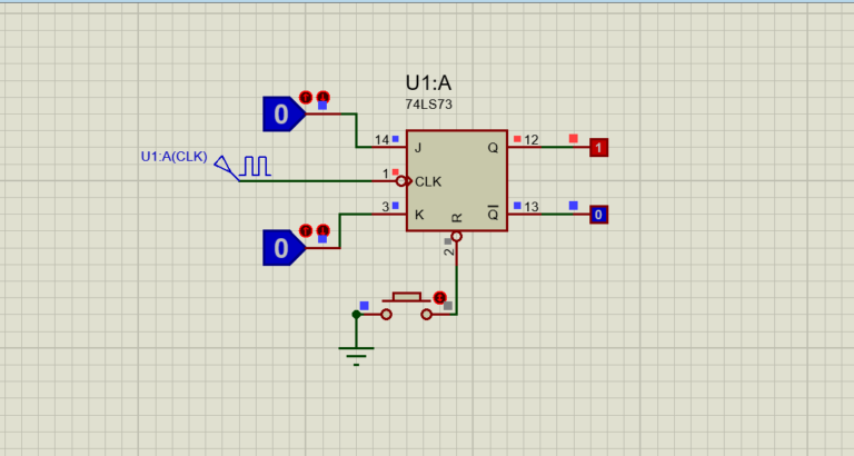 74LS73 DUAL JK FLIP-FLOP Pinout, working and example