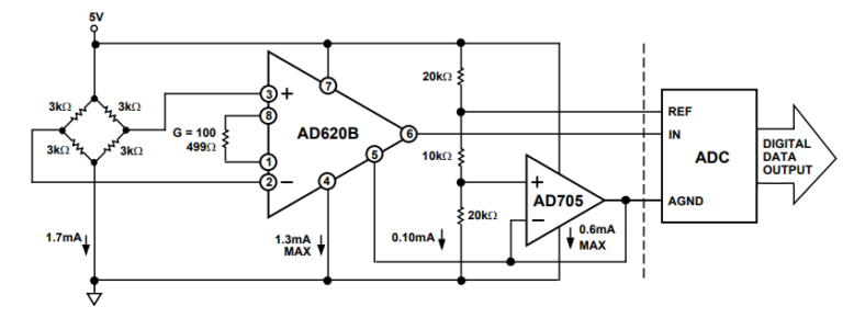 AD620 Instrumentation Amplifier Pinout, Examples, DataSheet, Features