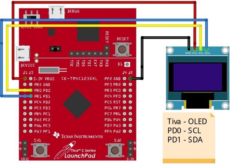 OLED Interfacing with TM4C123G - Display Texts and Graphics