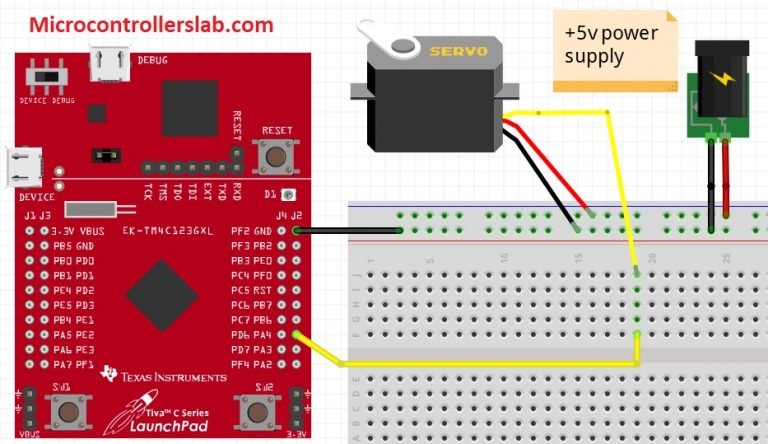 Sg 90 Servo Motor Interfacing With Tm4c123 Launchpad Keil Uvision