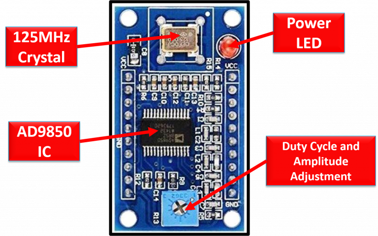 Ad9850 Dds Signal Generator Pinout Interfacing With Arduino Features 