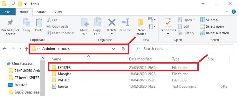Install Esp32 Filesystem Uploader In Arduino Ide Spiffs