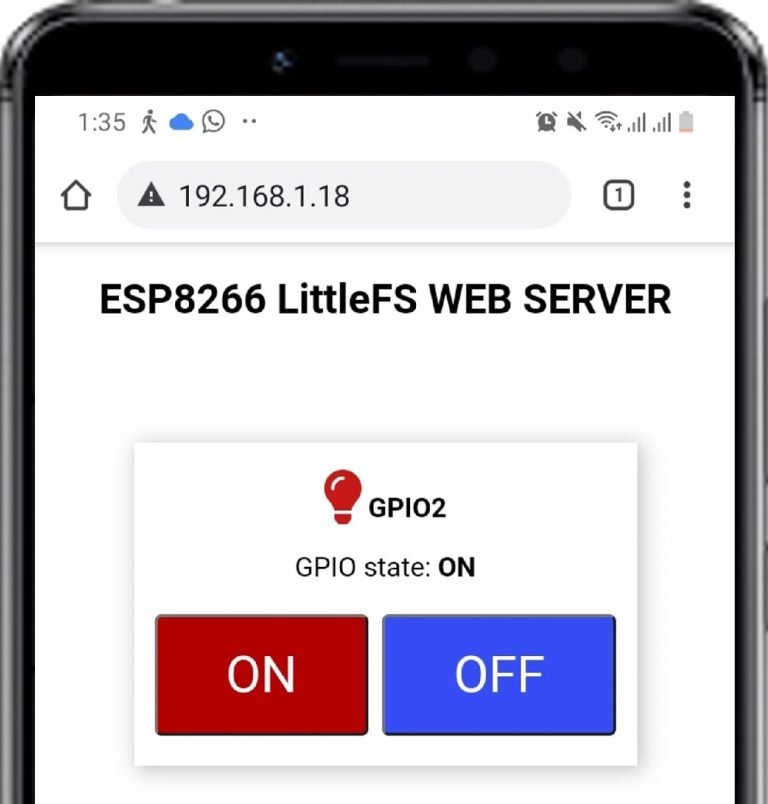 Esp8266 Nodemcu Web Server Using Littlefs Flash File System