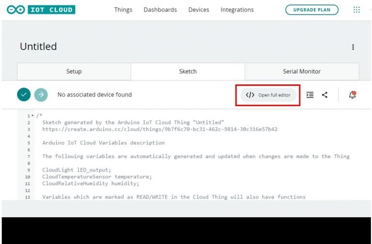 Arduino IoT Cloud ESP32: Send Sensor Readings and Control Outputs