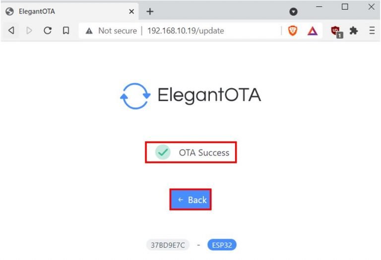 Esp32 Ota Updates Using Asyncelegantota Library And Arduino Ide