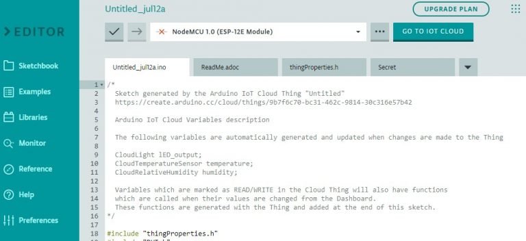 Arduino IoT Cloud with ESP8266: Send Sensor Readings and Control Outputs