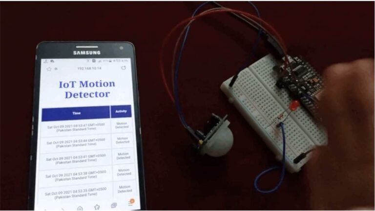 ESP8266 NodeMCU IoT Motion Detection Web Server with Email Alert