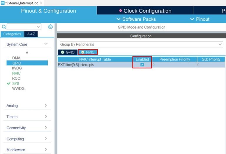 Stm32 Blue Pill External Interrupts With Stm32cube Ide Hal Libraries