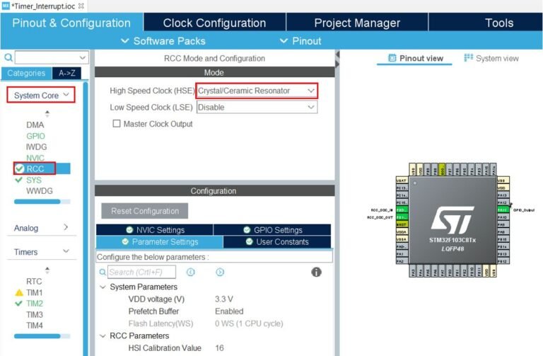 STM32 Blue Pill Timer Interrupt with STM32Cube IDE and HAL Libraries