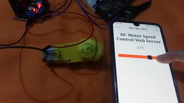 ESP8266 NodeMCU Web Server Control DC Motor Speed