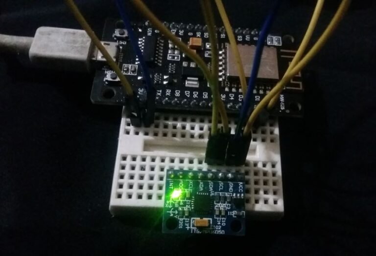 ESP8266 NodeMCU MPU6050 Web Server Dashboard with 3D animation
