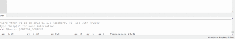 Interface MPU6050 with Raspberry Pi Pico using MicroPython