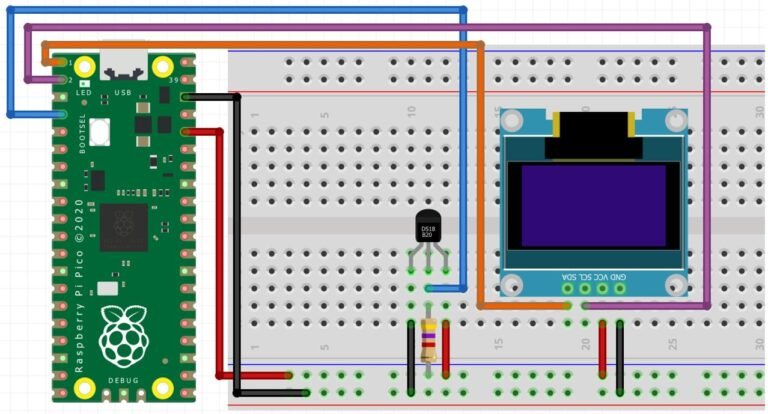 Interface DS18B20 Temperature Sensor with Raspberry Pi Pico