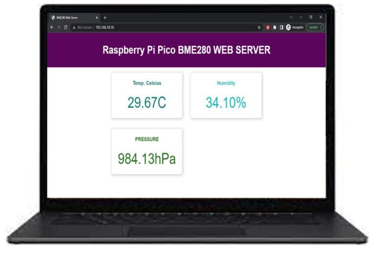 Raspberry Pi Pico Web Server with BME280 (Weather Station)