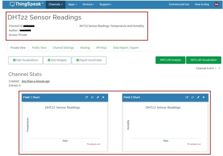 Raspberry Pi Pico Send DHT22/DHT11 Sensor Readings to ThingSpeak