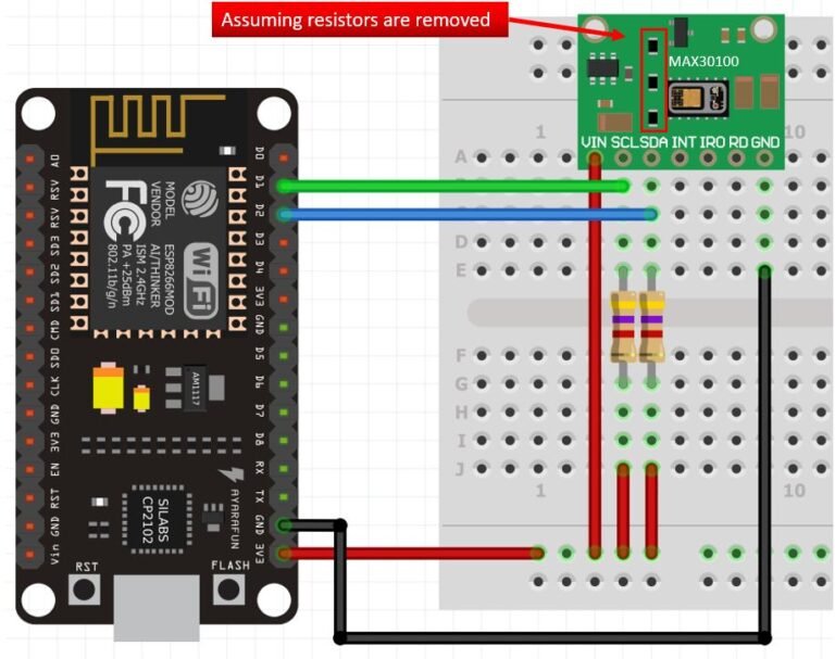 Interface MAX30100 Pulse Oximeter Sensor with ESP8266 NodeMCU