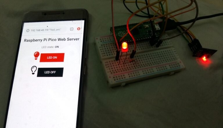 Raspberry Pi Pico Web Server Control GPIO Outputs