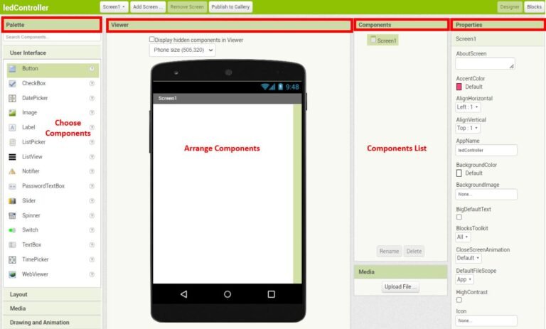 Arduino Led Slider Brightness Control Android App With Mit App Inventor