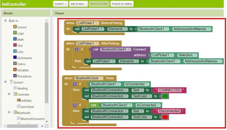 Arduino LED Slider Brightness Control Android App with MIT App Inventor