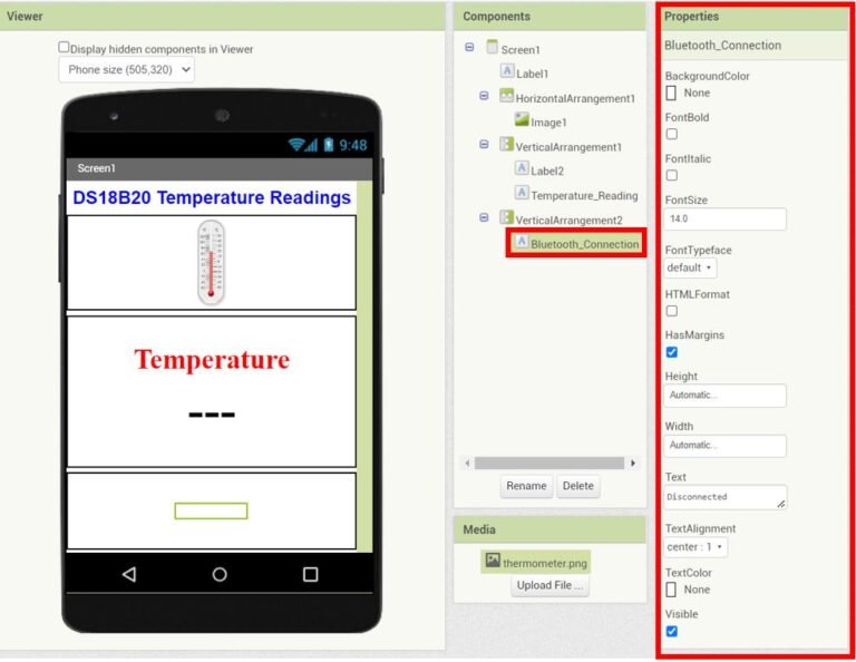 Arduino Send Sensor Readings to Android app with MIT App Inventor