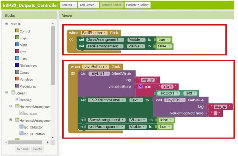 Control Esp32 Over Internet Using Android App With Mit App Inventor
