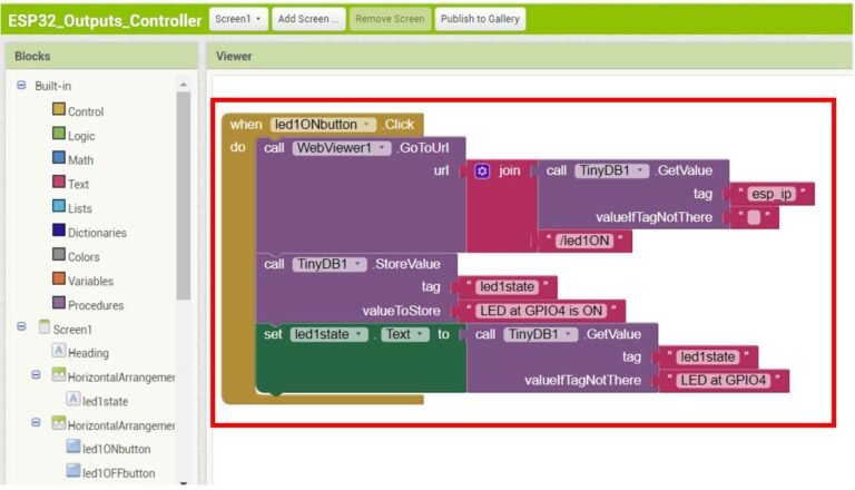 Control Esp32 Over Internet Using Android App With Mit App Inventor