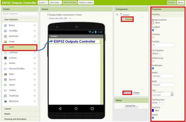 Control ESP32 over Internet using Android App with MIT App Inventor