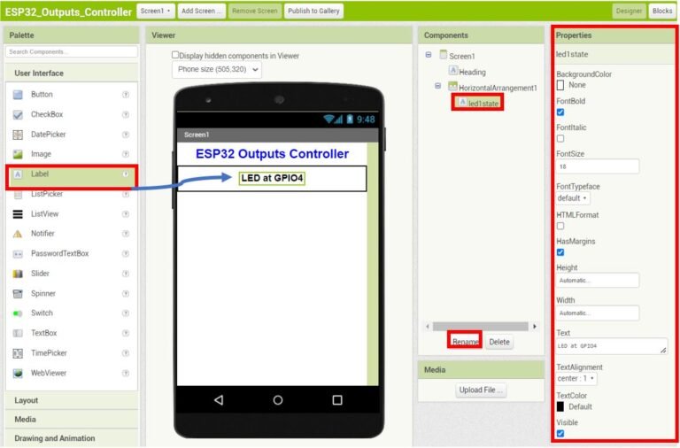 Control ESP32 over Internet using Android App with MIT App Inventor