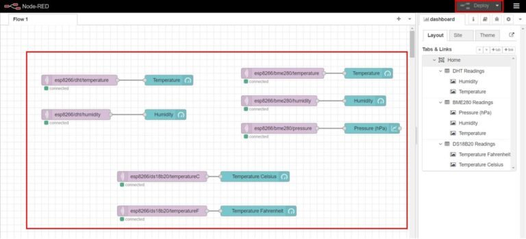 MicroPython ESP8266 MQTT Publish Multiple Sensor Readings to Node-Red