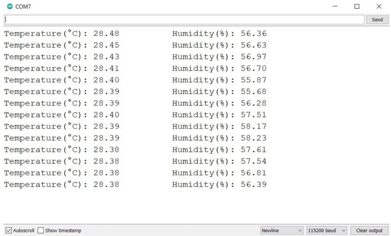 Interface HTU21D Temperature & Humidity Sensor with Arduino