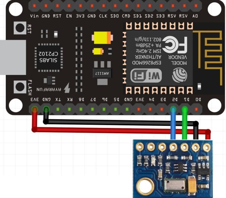 ESP8266 NodeMCU with MS5611 Barometric Pressure Sensor