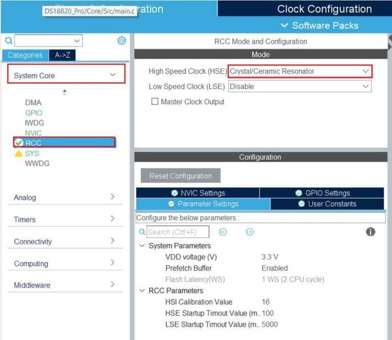 DS18B20 Temperature Sensor with STM32 Blue Pill STM32CubeIDE